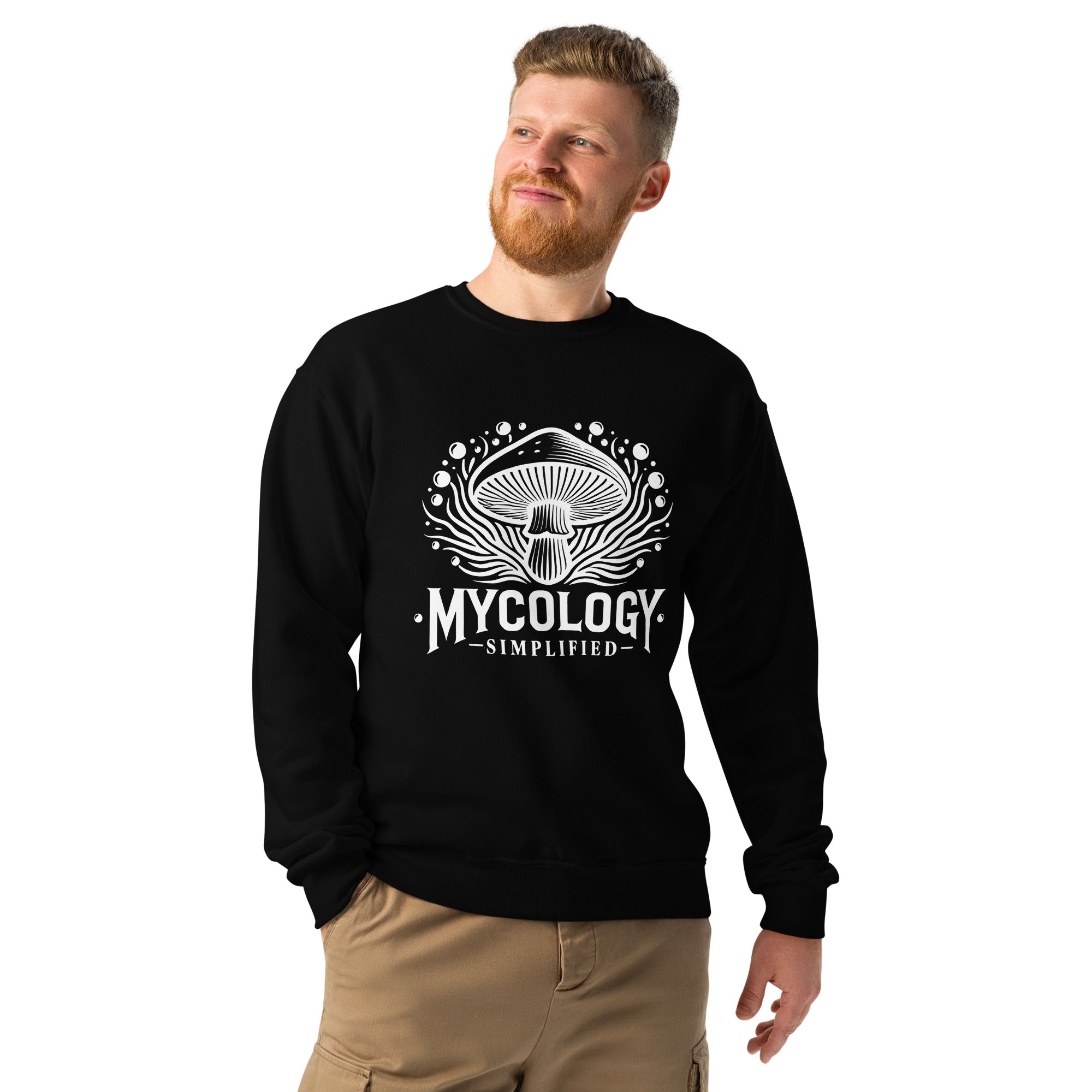 Crew neck sweatshirt Black – Mycologysimplified